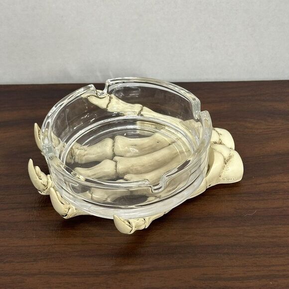 Holiday | Skeleton Hand Glass Ashtray Collectible Creative Fantasy ...